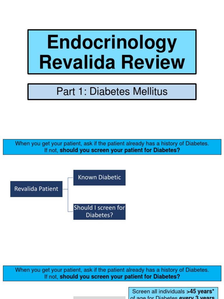 Endocrinology Revalida Review Diabetes | PDF | Diabetes Management ...