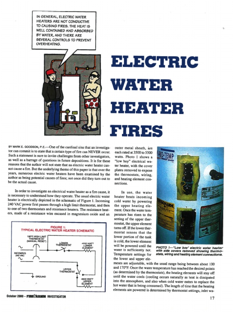 Electric Water Heater Fires | PDF