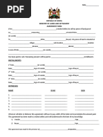 Kenya Police Abstract Form | PDF
