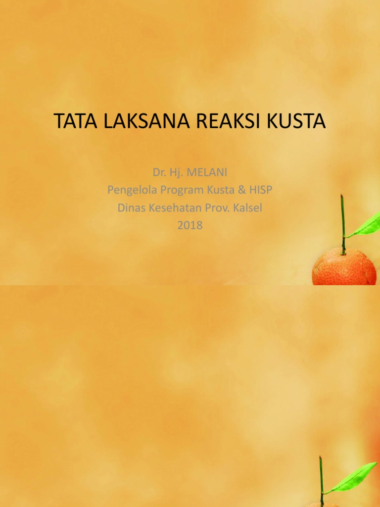 TATA LAKSANA REAKSI KUSTA. Banjar. Peb 2018 | PDF