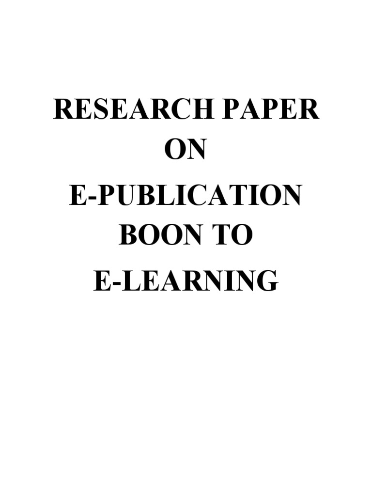 E Learning Pdf Educational Technology Learning 