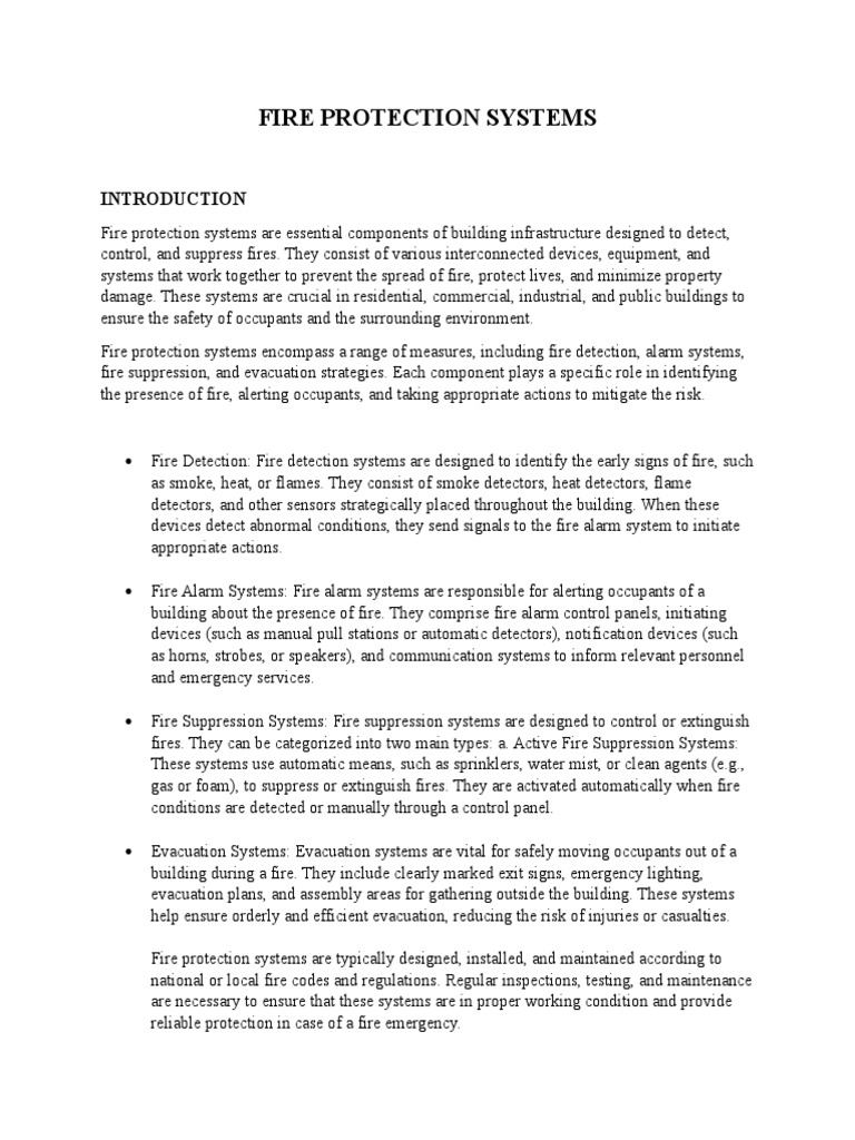 Industrial Plant Fire Protection Systems | PDF | Fire Sprinkler System ...