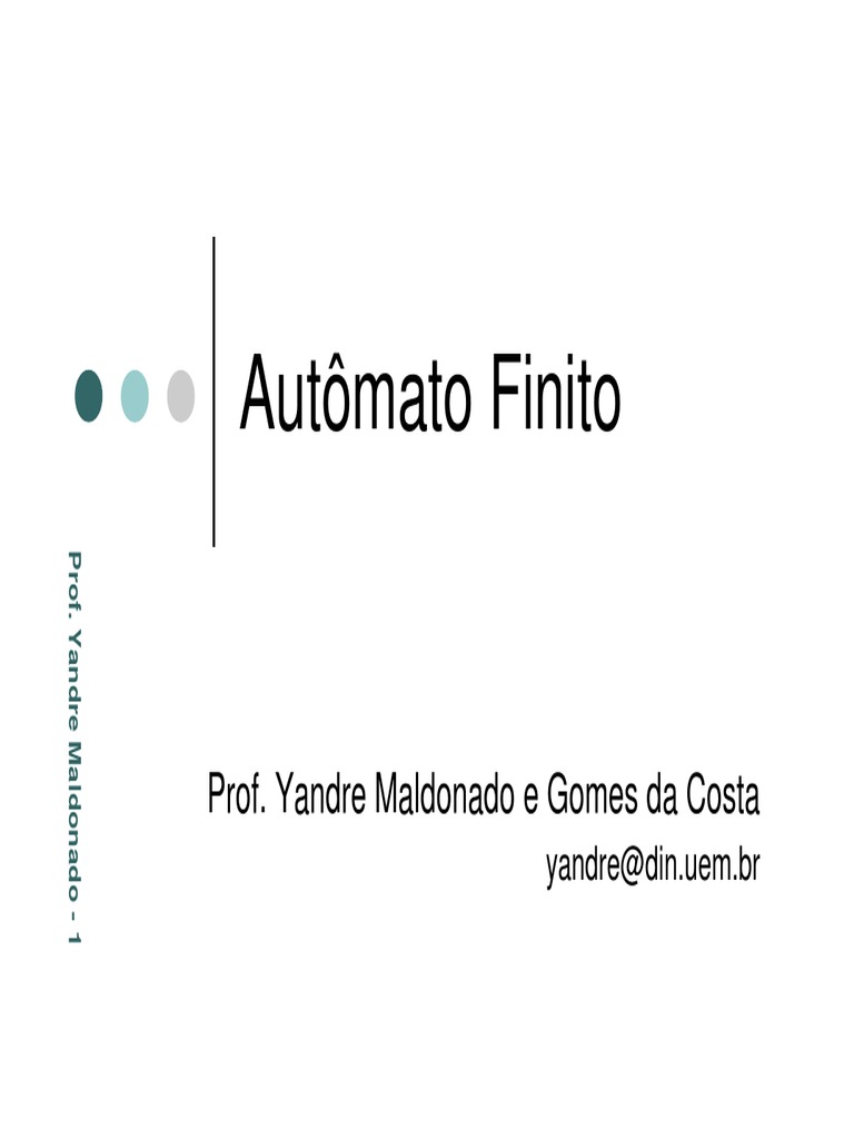 Autômato Finito | PDF | Algoritmos | Ciência da Computação