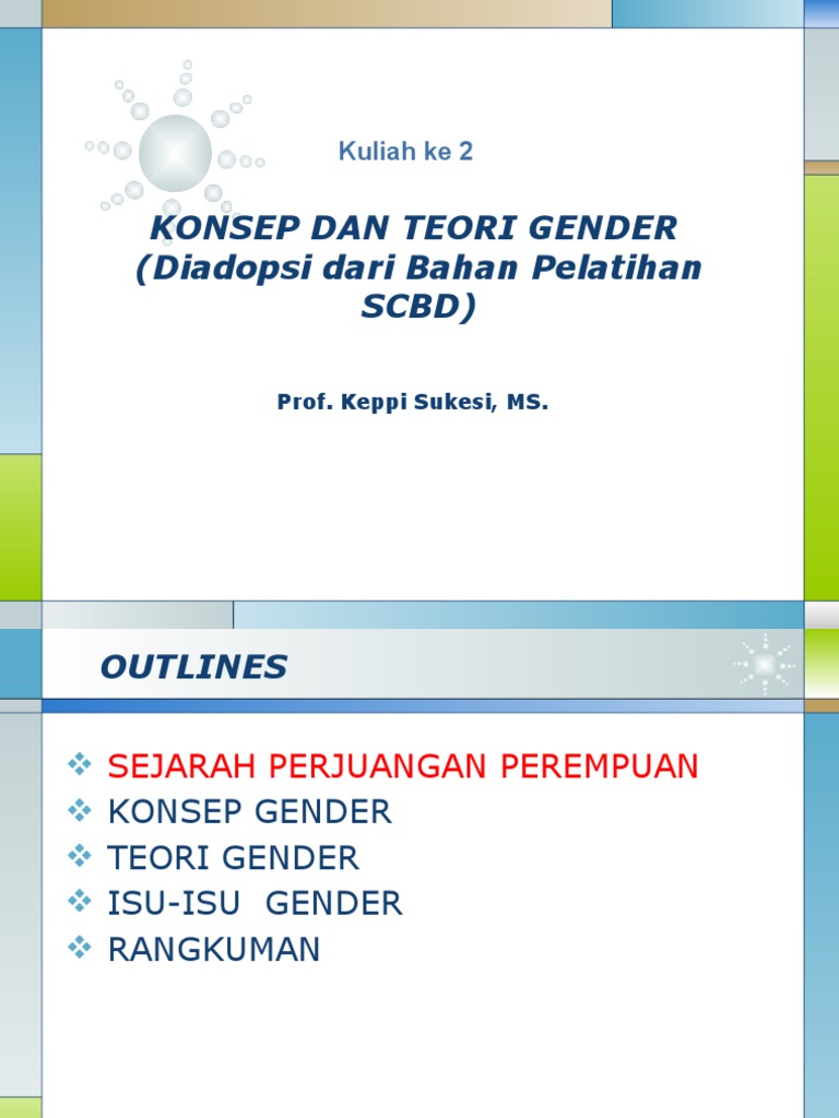 Konsep Dan Teori Gender Pdf Ilmu Sosial Pengembangan Diri