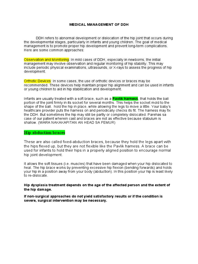 Managing Developmental Hip Dysplasia | PDF | Hip | Musculoskeletal ...