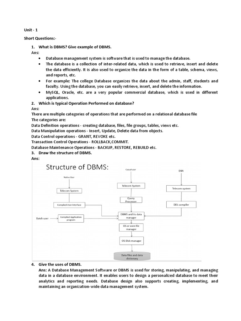 QB DBMS Solution1 | Download Free PDF | Relational Database | Databases QB DBMS Solution1 | Download Free PDF | Relational Database | Databases