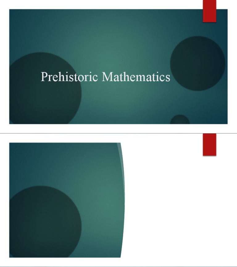 Prehistoric Mathematics - Report | PDF