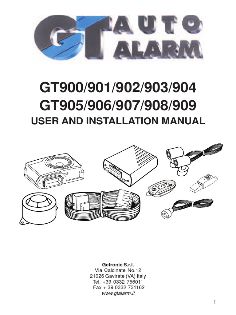 GT900/901/902/903/904 GT905/906/907/908/909: User and Installation Manual | PDF | Remote Control ...