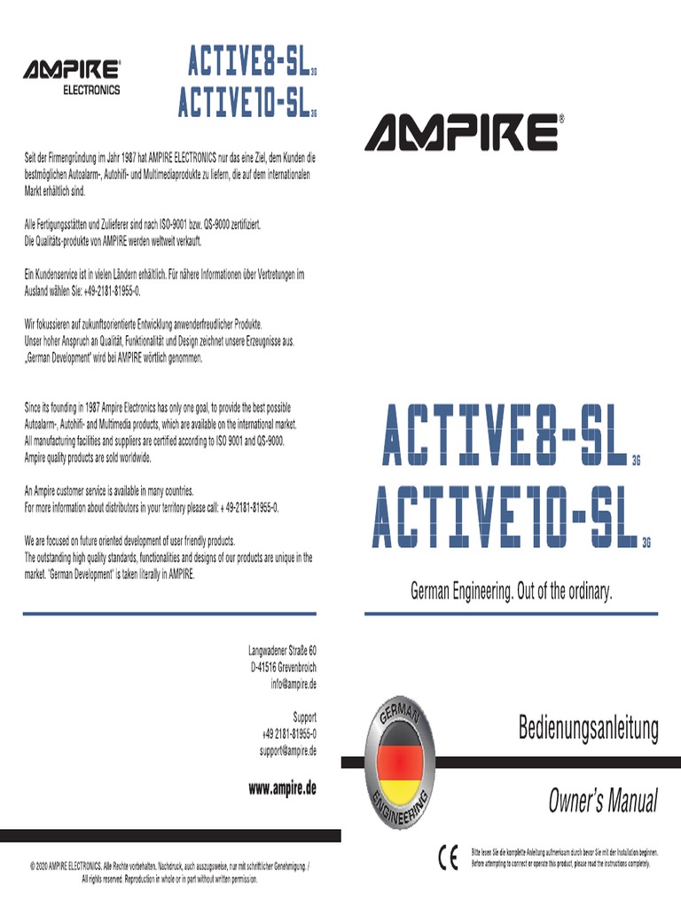 ACTIVE10-SL Owners Manual | PDF