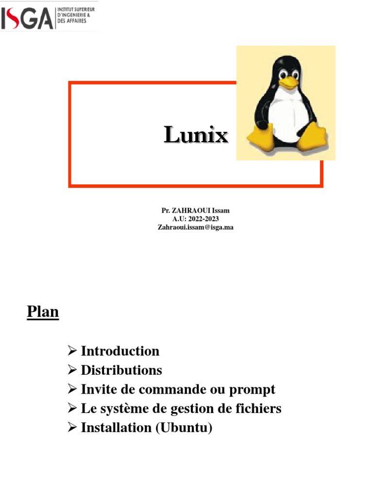 Cours Lunix | PDF | Unix | Distribution Linux