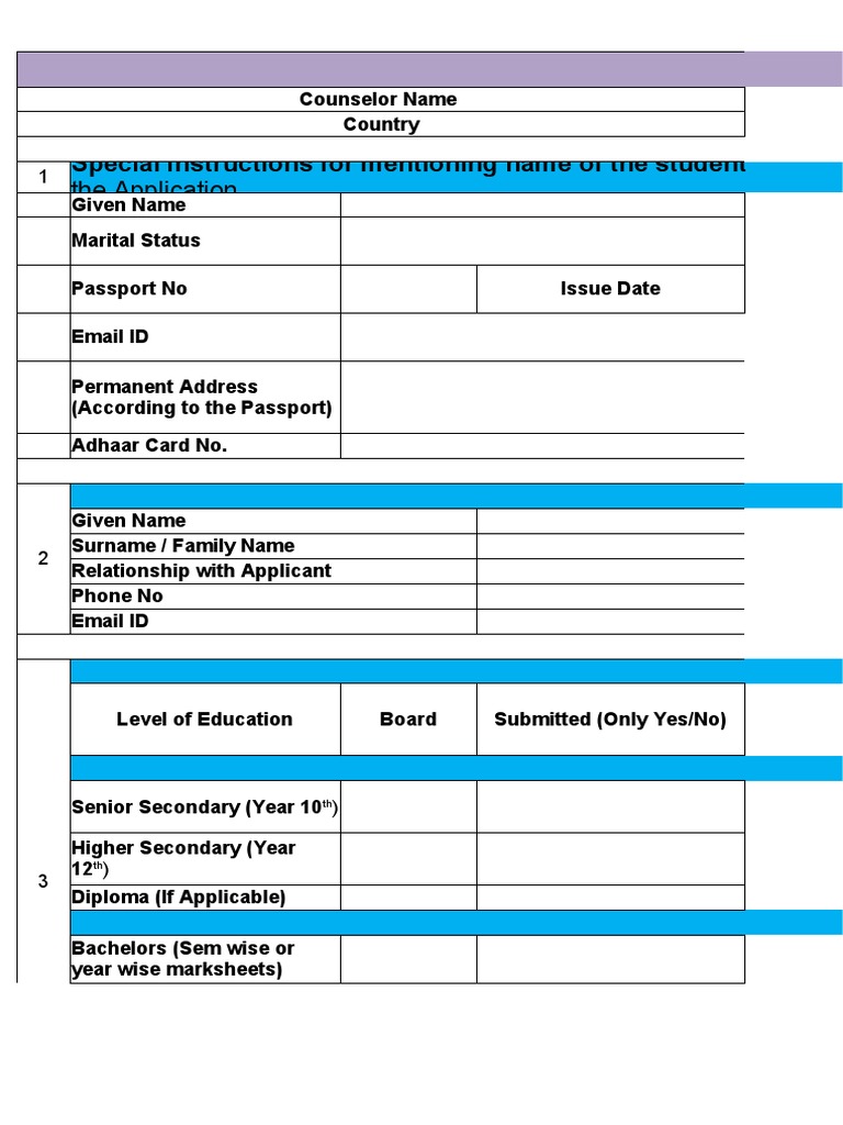 University Application Document Checklist | PDF | Travel Visa ...