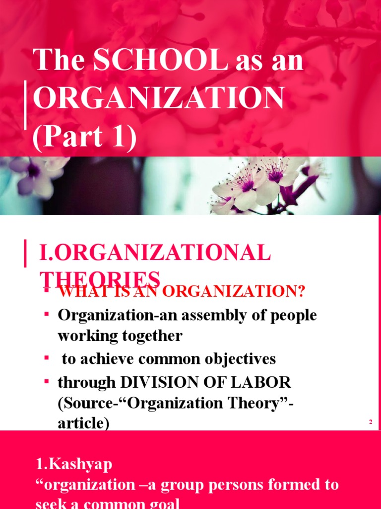 The School As An Organization | PDF | Business | Behavioural Sciences
