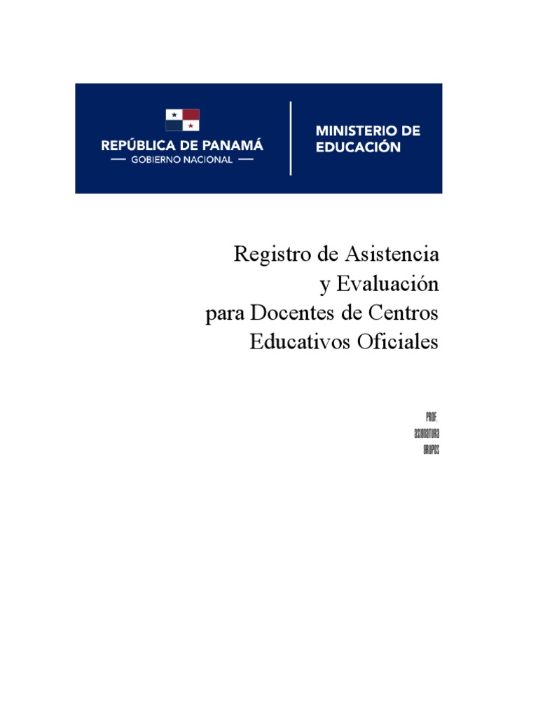 Registro Escolar - Libreta v3 | PDF
