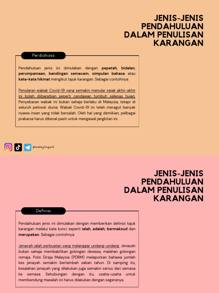 Jenis-Jenis Pendahuluan Dalam Penulisan Karangan | PDF