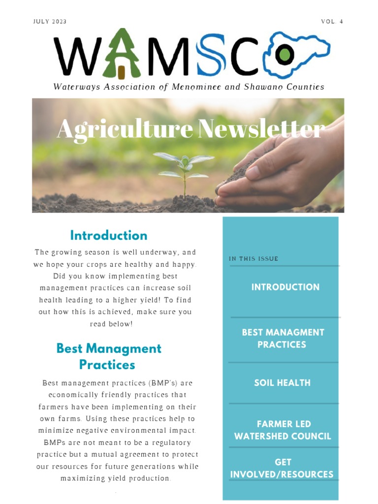 June Agriculture Newsletter | Download Free PDF | Agriculture | Soil