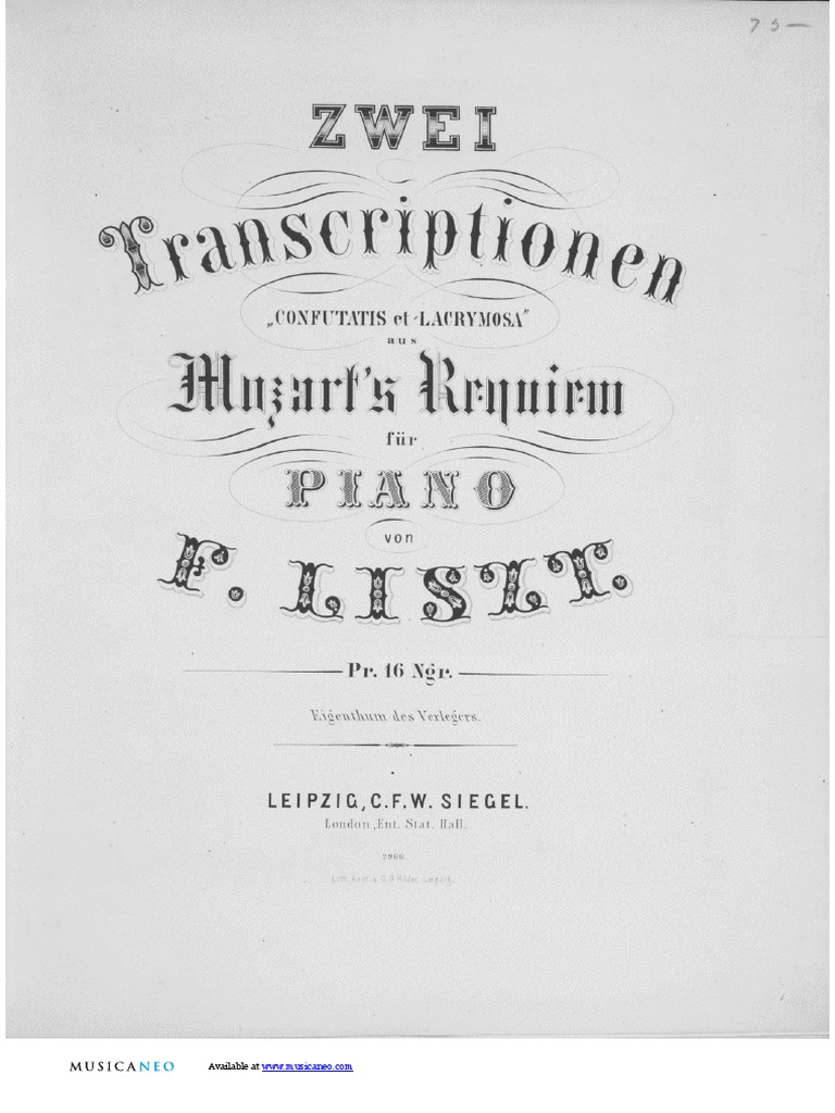 Mozarth Confutatis Piano | PDF