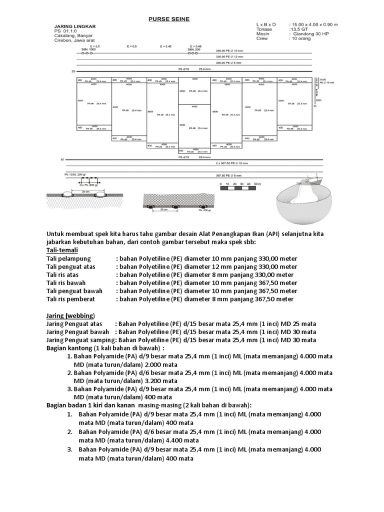 Contoh Spek Purse Seine | PDF
