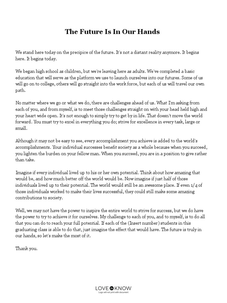 The Future Is in Our Hands | PDF