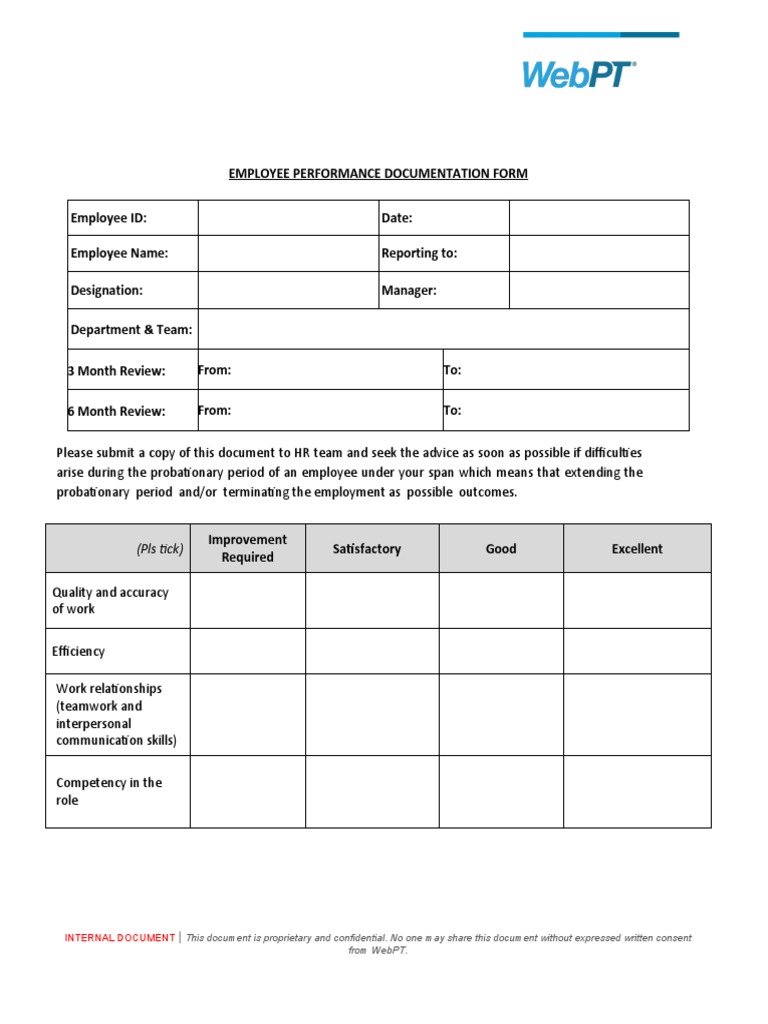 Employee Performance Review Template | PDF | Employment | Business