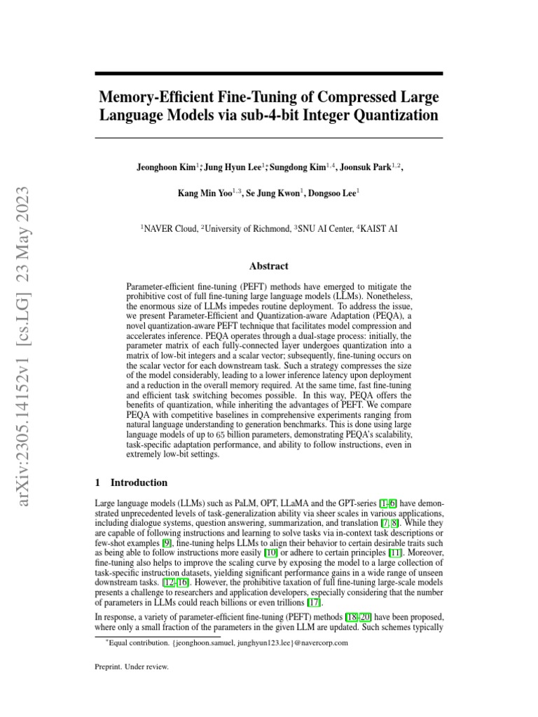 Memory-Efficient Fine-Tuning | PDF | Learning | Computing