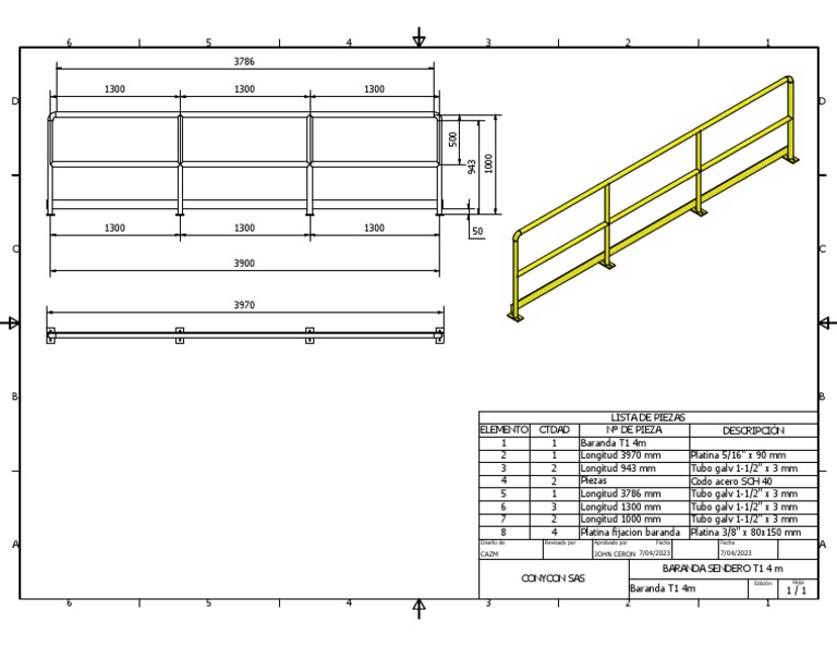 Baranda Sendero 1 4m | PDF