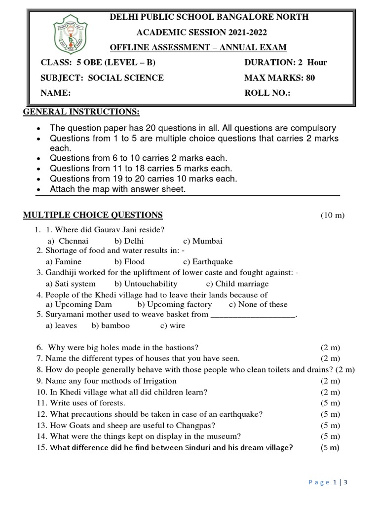 4A - 5 OBE - Annual Exam - 21-22 | PDF