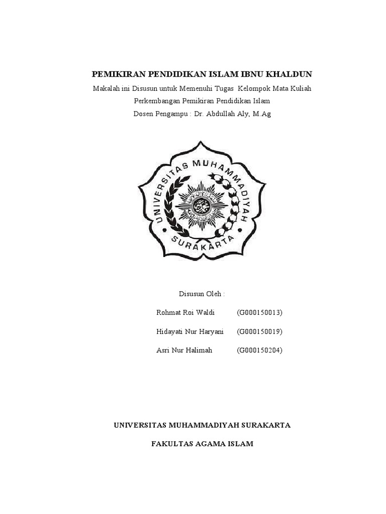 Makalah Pemikiran Pendidikan Islam Ibnu Khaldun | PDF