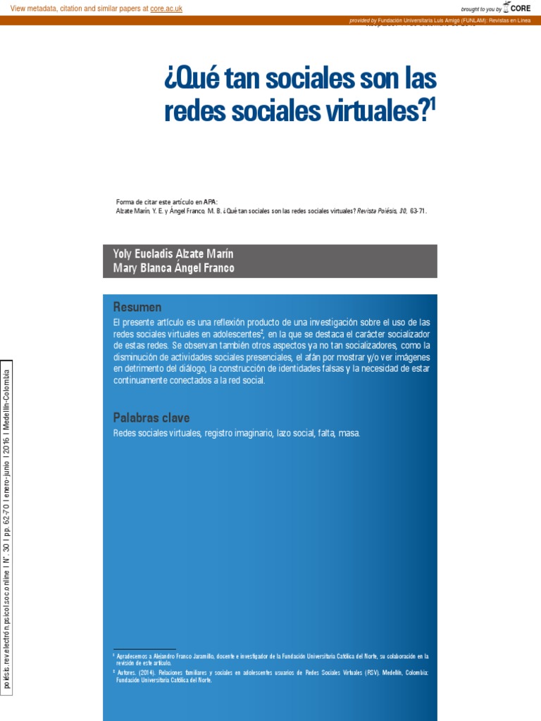 Impacto de las redes sociales en adolescentes | PDF | Amor | Servicio ...