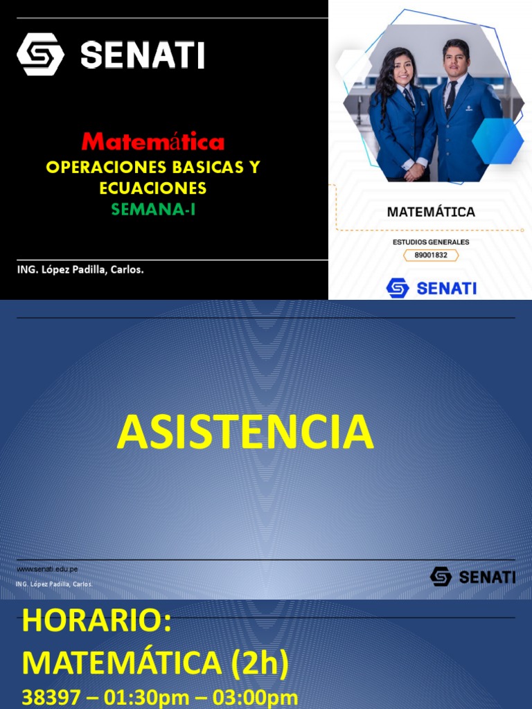 It-S1-Mat-Unidad 1 Operaciones Básicas y Ecuaciones | PDF | Ecuaciones ...