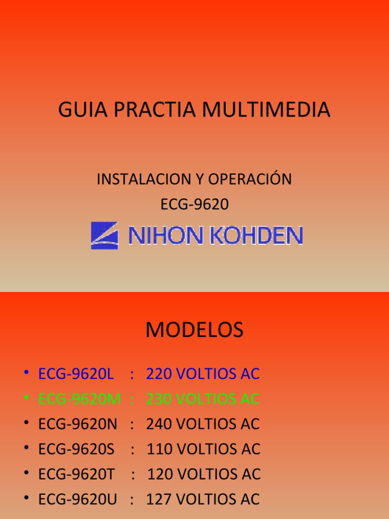 Ecg 9620 Nihon | PDF | Electrocardiografia | Electrofisiología cardíaca
