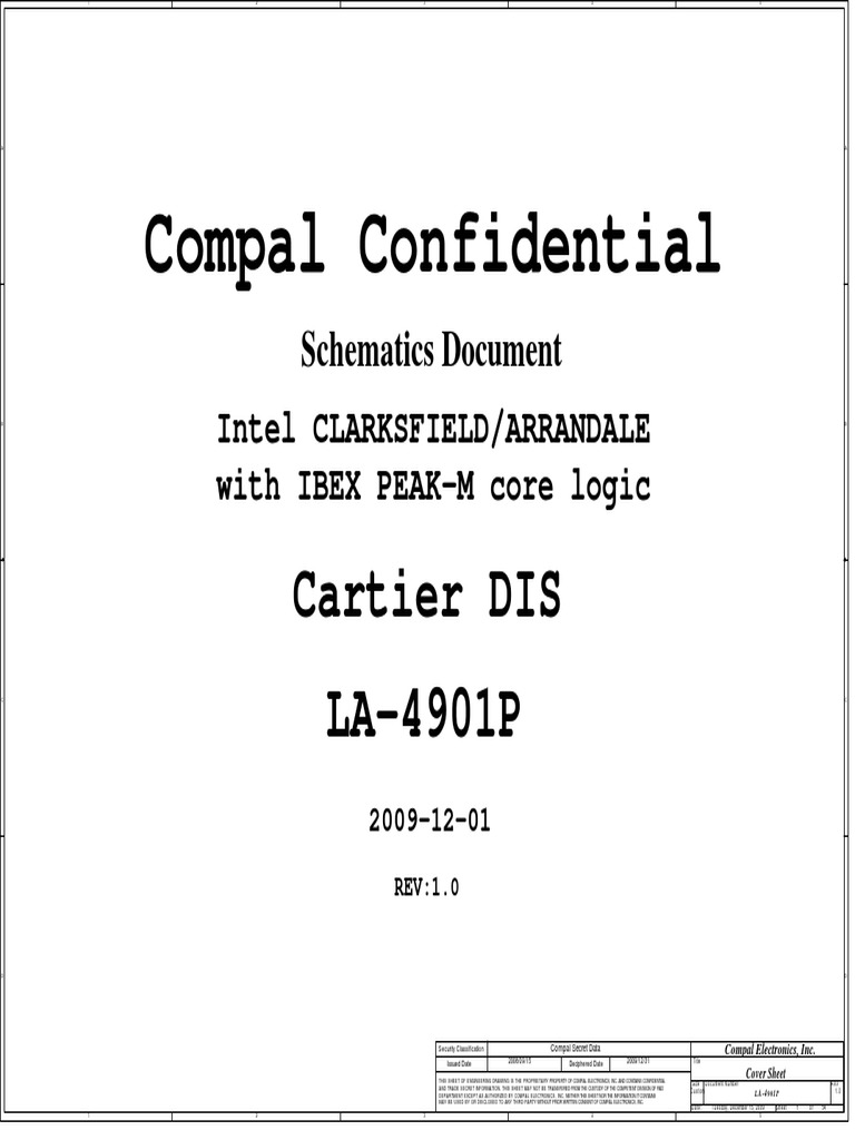 Compal Electronics Schematics | PDF | Usb | Computer Engineering