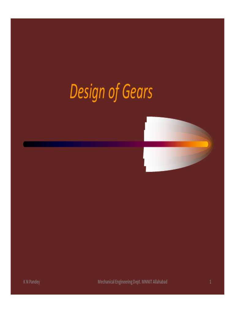 Gears and Spur Gear Design - KNP | PDF | Gear | Physical Sciences