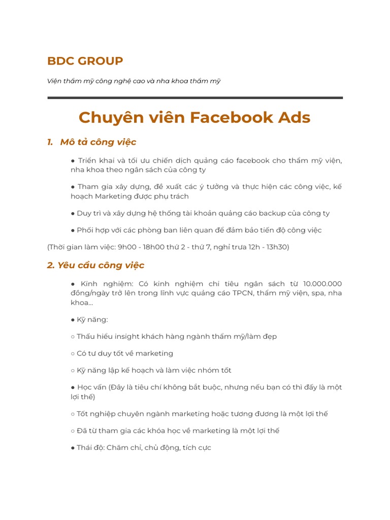 BDC GROUP JD Facebook ADS | PDF