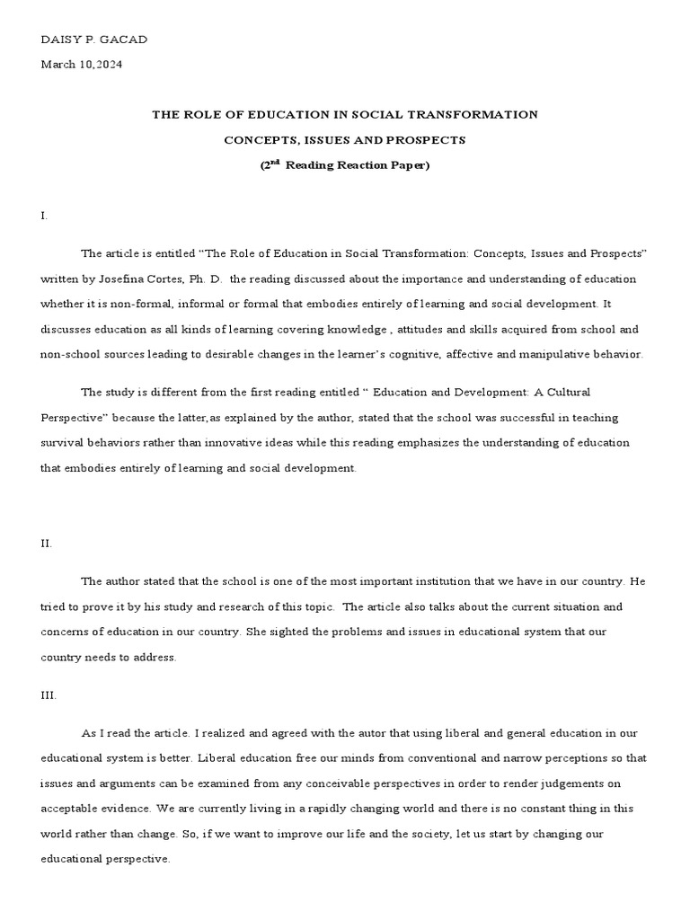 Educ 200 (1st Reading) | PDF