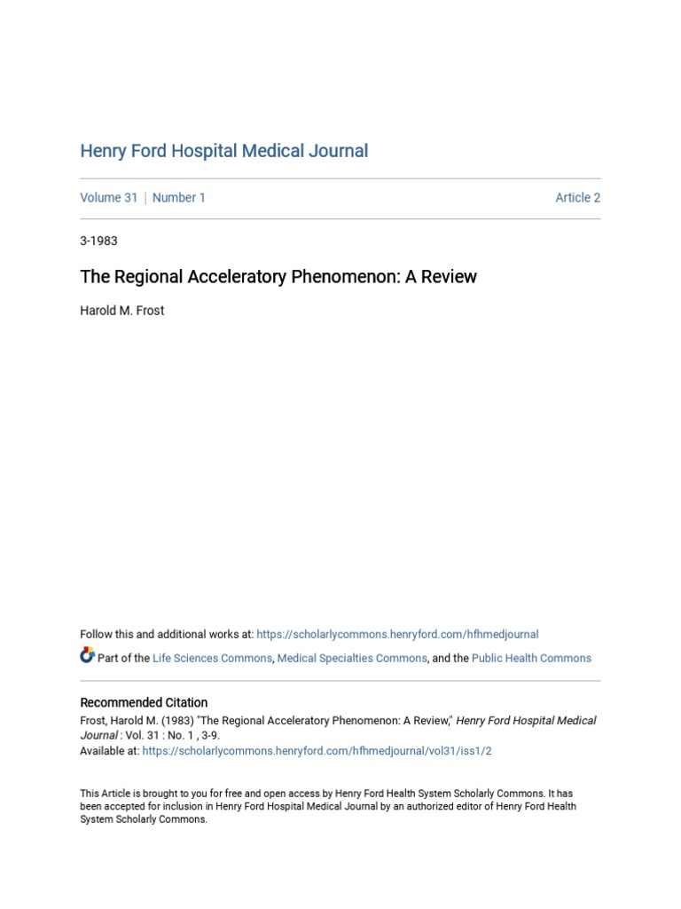 The Regional Acceleratory Phenomenon - A Review | PDF | Bone ...