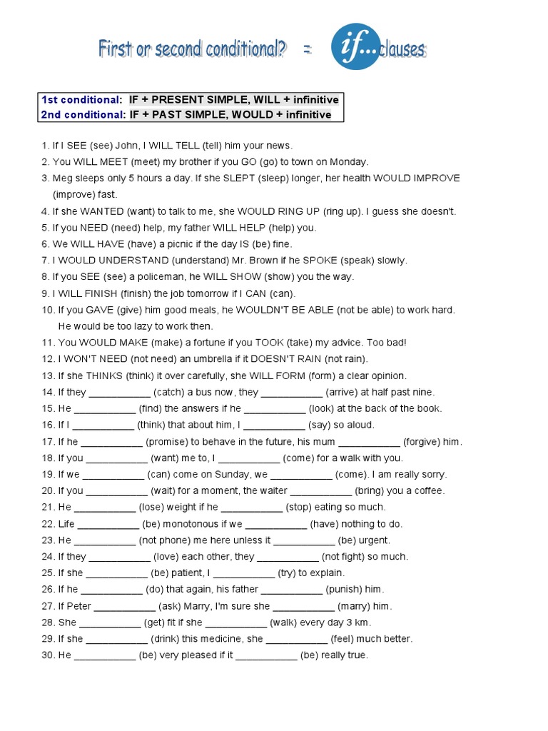 1st and 2nd Conditional | PDF