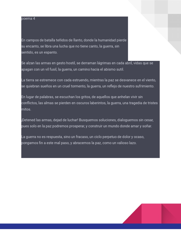 Poema 4 | PDF