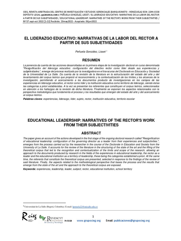 Liderazgo Rector | PDF | Liderazgo | Teoría