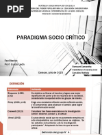 Definición Del Paradigma Sociocrítico | PDF | Conocimiento | Paradigma