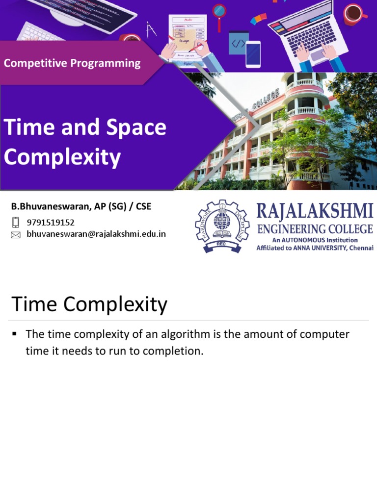 01-Time and Space Complexity | PDF | Complexity | Algorithms