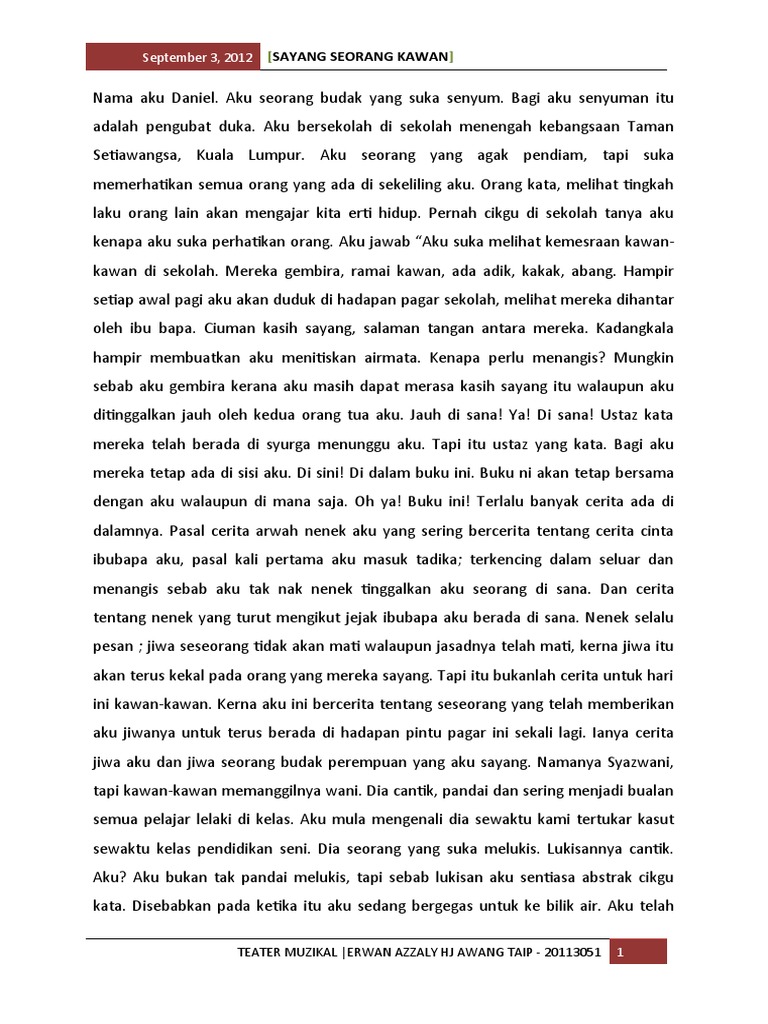 Aku Suka Melihat Kemesraan Kawan | PDF