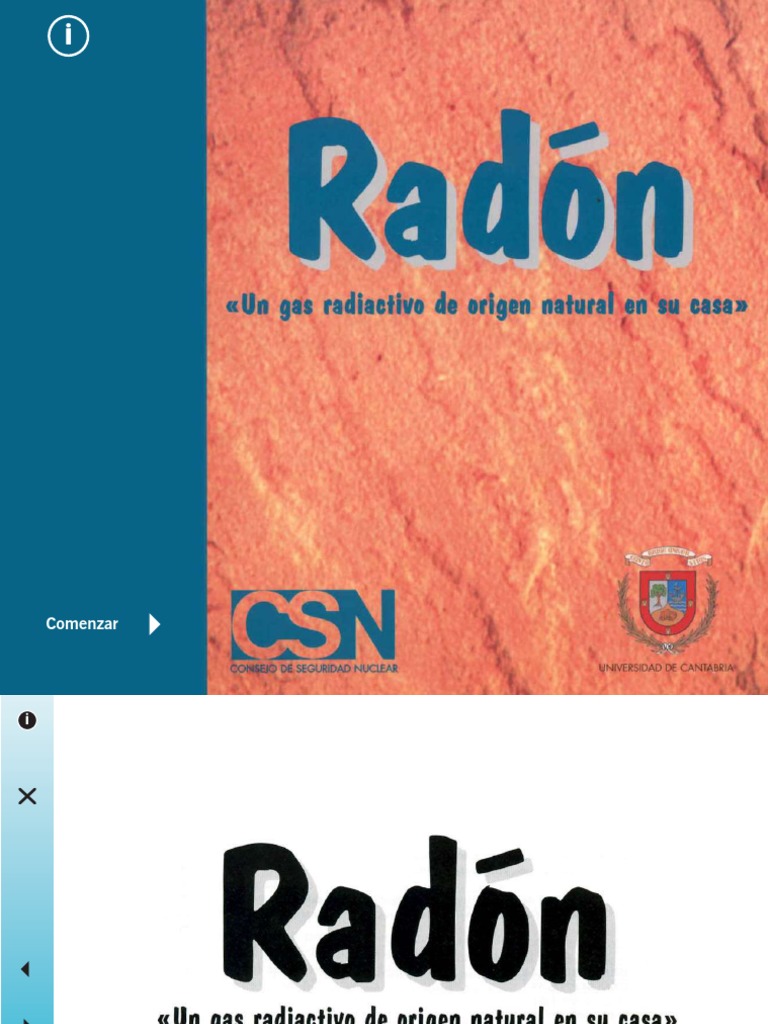 Radón, Un Gas Radiactivo de Origen Natural en Su Casa | Descargar gratis PDF | Desintegración ...
