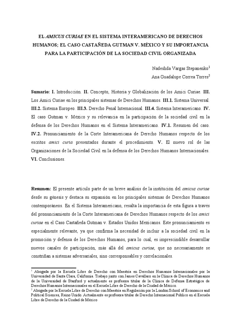 Amicus Curiae | PDF | Amicus Curiae | México