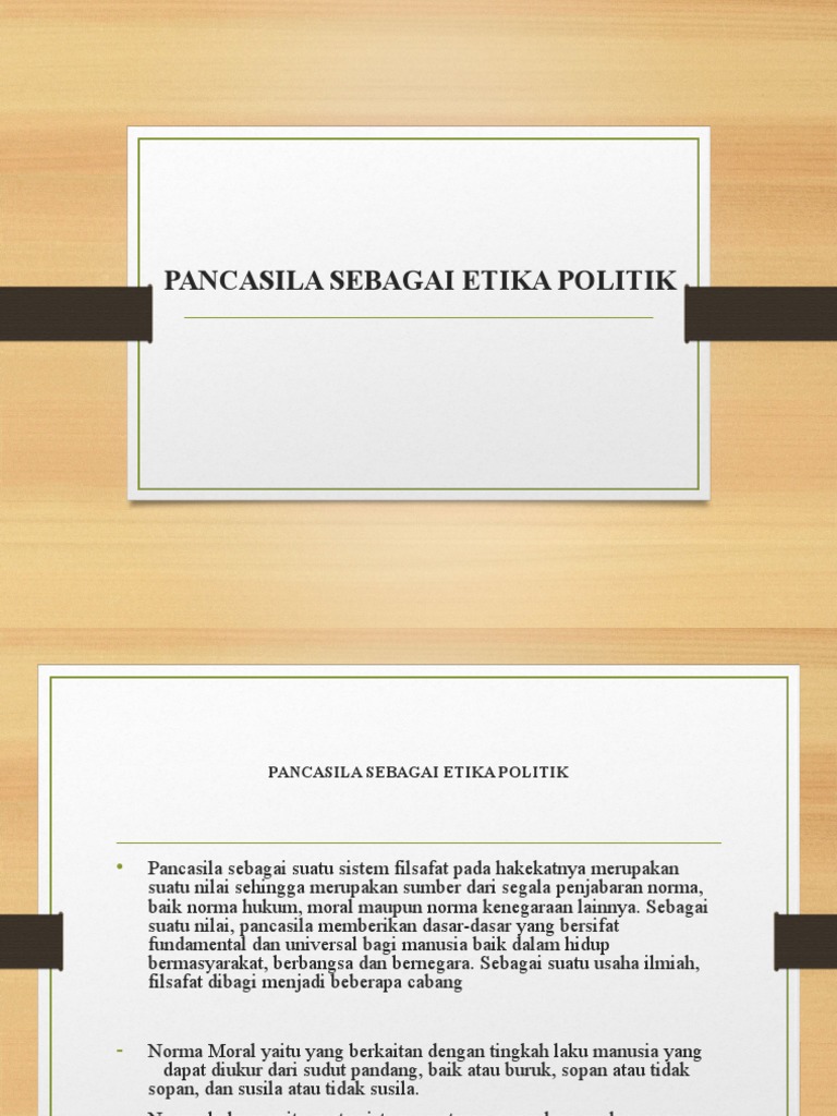 Pancasila Sebagai Sistem Etika Politik | PDF