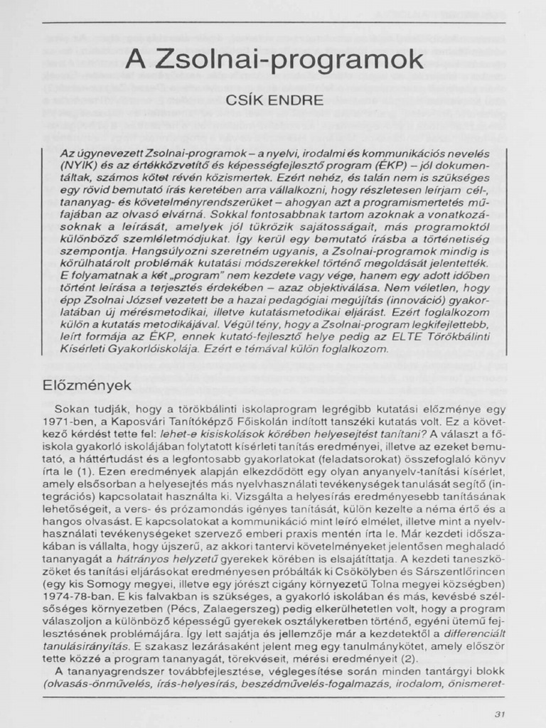 Iskolakultura 1994 010 031-038 | PDF