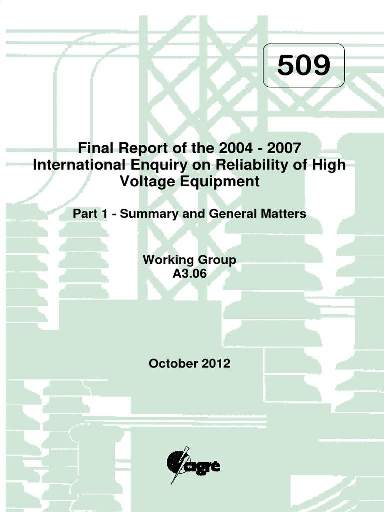 CIGRE | PDF | Electrical Substation | Reliability Engineering