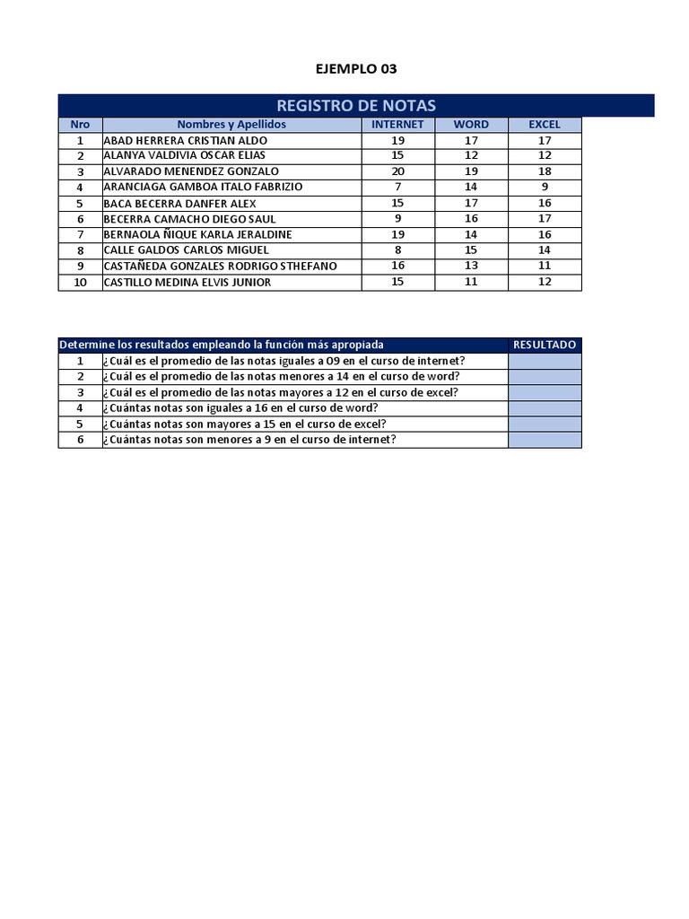 Ejercicios 2 Plantilla | PDF