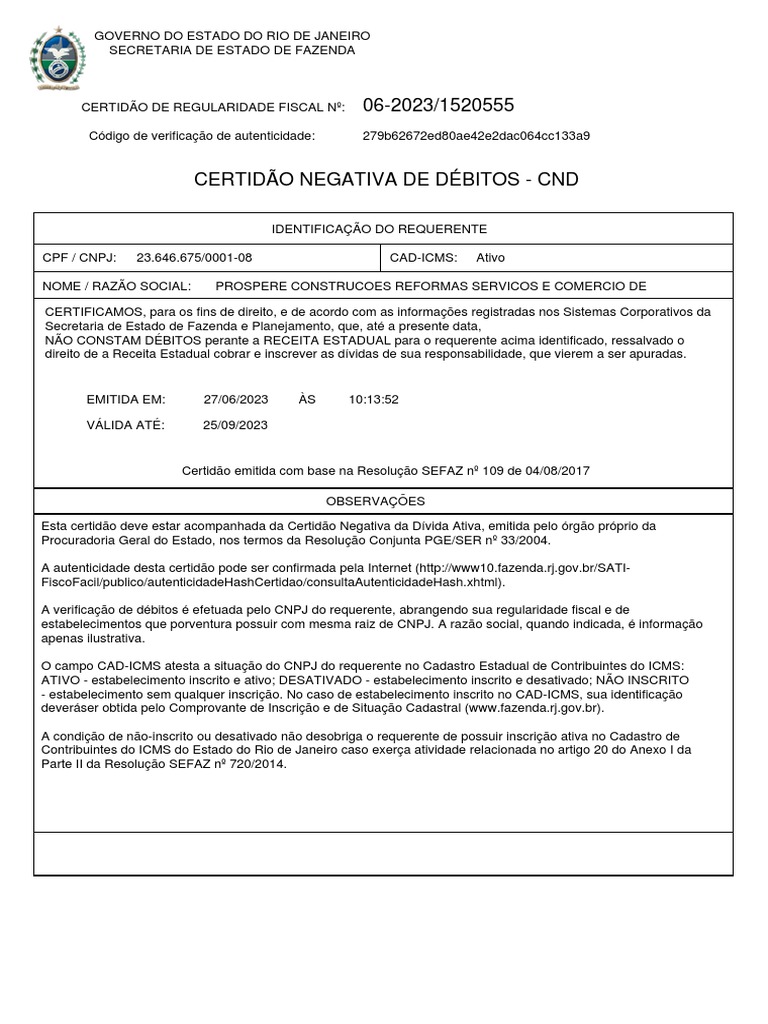 Certidao Regularidade Fiscal Pdf
