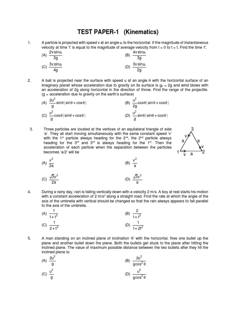 Kinematics 1 Pdf Acceleration Velocity
