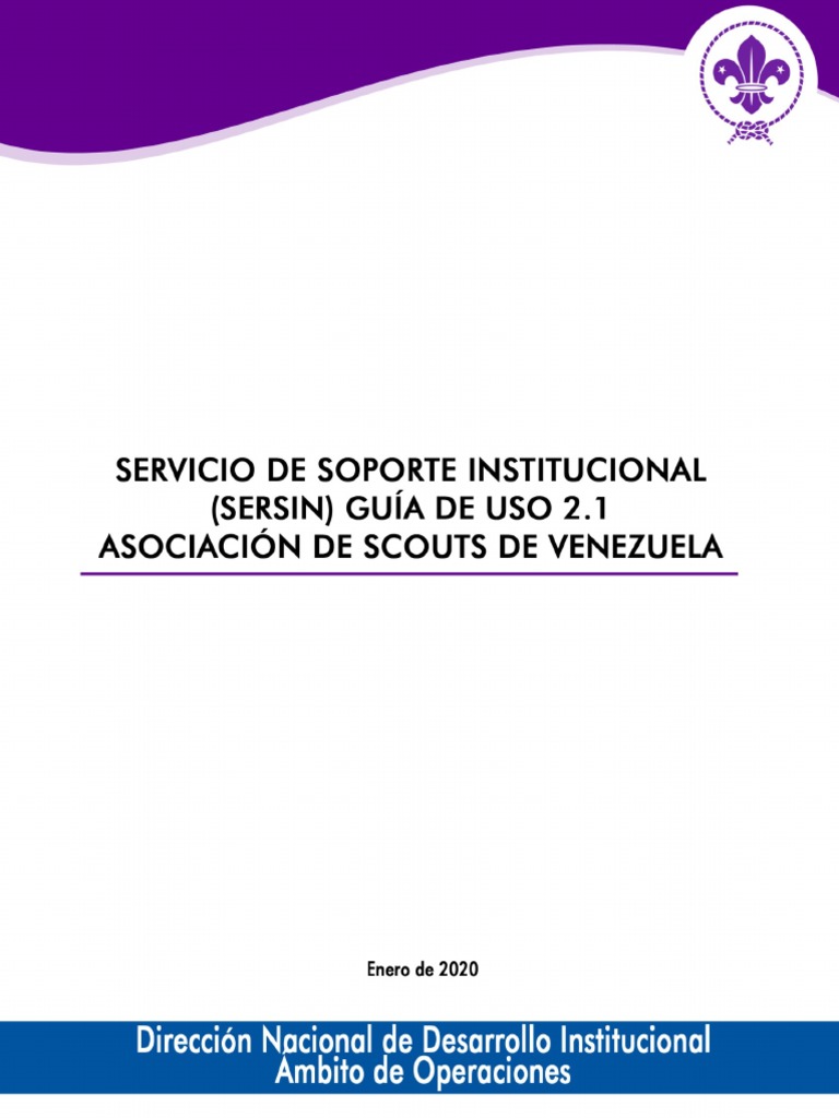 SERSIN Guía de Uso 2.1 2020 ASV | PDF | Exploración | Red mundial